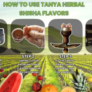 Tanay Herbal Hookah Molasses Fruit Mix Hookah Shisha Flavors, Premium Tobacco & Nicotine Free, Fruit Variety Pack, 50-Gram Packs (Pack of 6)