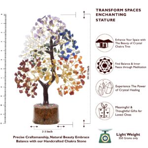 7 Chakra Tree of Life - Crystal Tree - Crystal Tree for Positive Energy - Gemstones and Crystals - Feng Shui Tree - Gem Tree Stones - Crystal Gifts - Home Decor - Chakra Decor - Spiritual Gifts