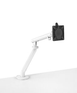 herman miller mm_dyn013/010c27 flow monitor arm, top mount clamp (for top plate thickness: 0.5-1.0 inches (12-25 mm), white, single