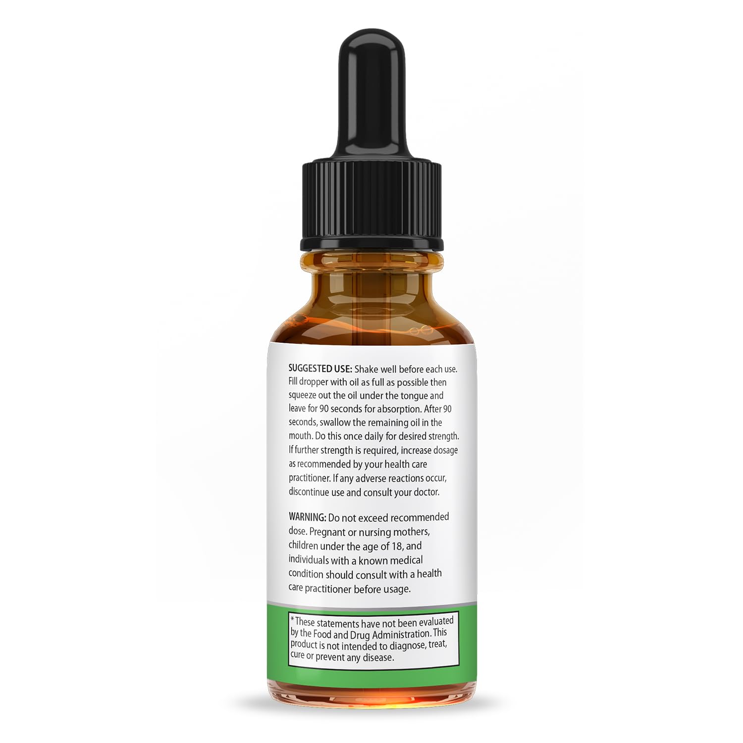 NATURE'S BENEFICIALS Organic Hemp Oil Extract Drops, 500mg - Omega Fatty Acids 3 6 9, Non-GMO Ultra-Pure & CO2 Extract Drops