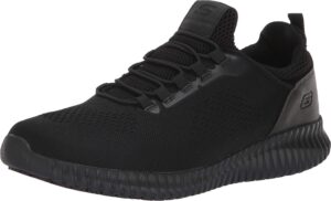 skechers men's cessnock food service shoe, black, 14 wide