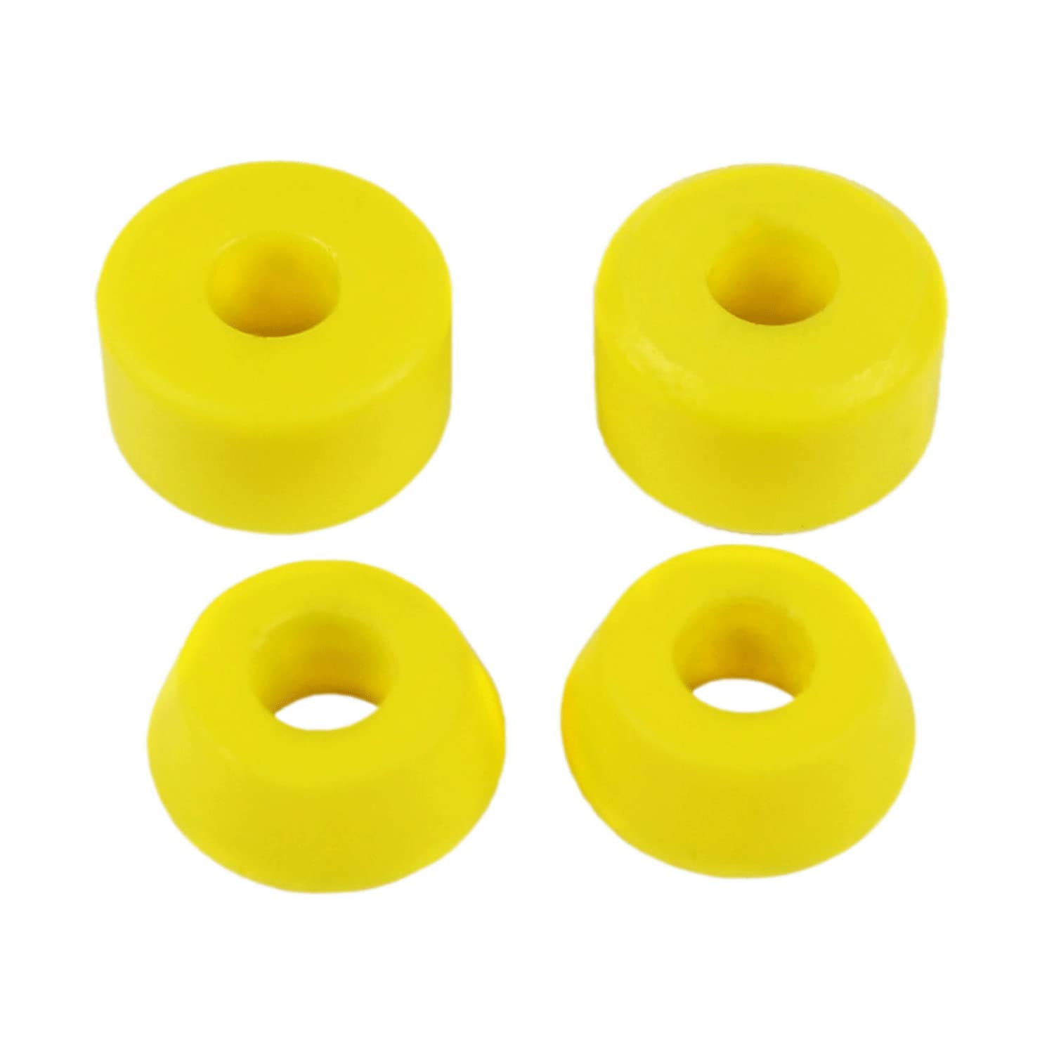 Dime Bag Skateboard Bushings with 1/4" Risers and 1 1/2" Hardware for Longboards ? (94A Yellow)