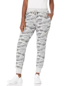 amazon essentials women's fleece jogger sweatpant (available in plus size), light grey camo, large