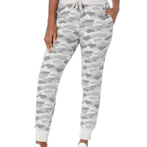 Amazon Essentials Women's Fleece Jogger Sweatpant (Available in Plus Size), Light Grey Camo, Large