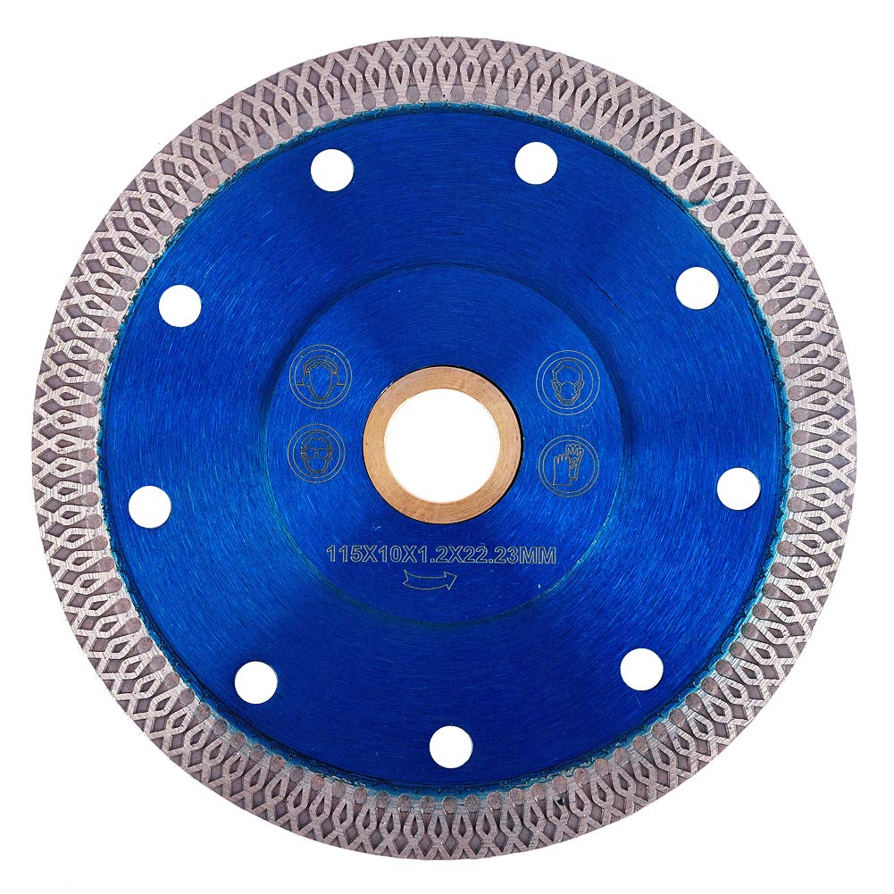 GoYonder 4.5 Inch Super Thin Diamond Saw Blade for Cutting Porcelain Tiles,Granite Marble Ceramics (4.5" -Blue (10 pcs))