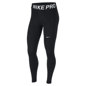 nike women's pro tight (black/white, x-large)