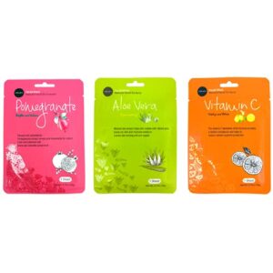 Celavi Essence Facial Sheet Face Mask Variety Set Classic Authentic Korean Moisturizing Skincare (12-Packs)