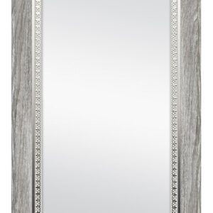 MCS Over The Door Mirror, Full Length Hanging Mirror for Bedroom and Bathroom Doors, 17 by 53 Inch, Rustic Gray