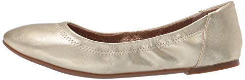 Amazon Essentials Women's Belice Ballet Flat, Gold, 9