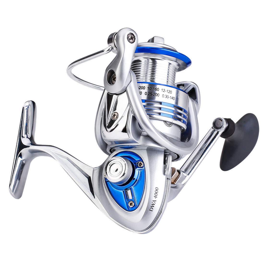 Diwa Spinning Fishing Reels for Saltwater Freshwater 3000 4000 5000 6000 7000 Spools Ultra Smooth Ultralight Powerful Trout Bass Carp Gear Stainless Ball Bearings Metal Body Ice Fishing Reels(7000)