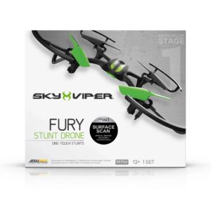 Sky Viper Fury Stunt Drone, Black/Green