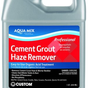 Aqua Mix Cement Grout Haze Remover - 32 oz Quart - Removes Cured Grout and Mortar Residue - Efflorescence, Rust, Hard Water Stain, Lime Deposit Cleaner - For Tile, Granite, and Natural Stone