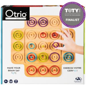 otrio wood strategy-based family board game award-winning stem interactive puzzle game, for adults and kids ages 8 and up