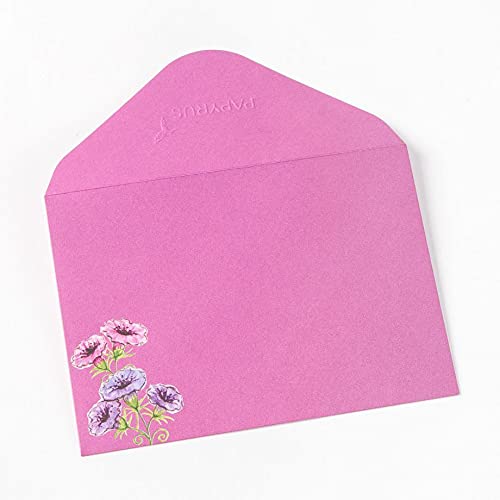 Papyrus Blank Cards with Envelopes - Designed by Bella Pilar, Purple Hummingbird (14-Count)