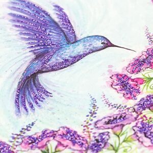 Papyrus Blank Cards with Envelopes - Designed by Bella Pilar, Purple Hummingbird (14-Count)