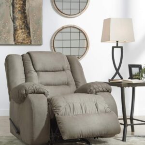 Signature Design by Ashley McCade Contemporary Manual Pull Tab Rocker Recliner, Gray