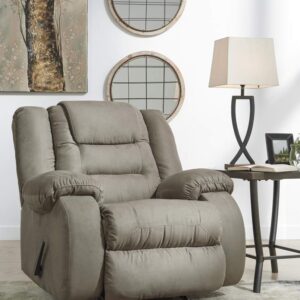 Signature Design by Ashley McCade Contemporary Manual Pull Tab Rocker Recliner, Gray