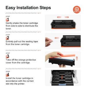 v4ink 046H Compatible Toner Cartridge Replacement for Canon 046 046H Toner Cartridge High Yield Set for Canon ImageClass MF731Cdw MF733Cdw MF735Cdw LBP653Cdw LBP654Cdw 4-Pack (4PK CRG046H)