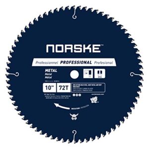 norske tools ncsbp216 10 inch 72t metal cutting saw blade for steel roofing, metal siding, steel pipe, steel studs & more 5/8 inch bore