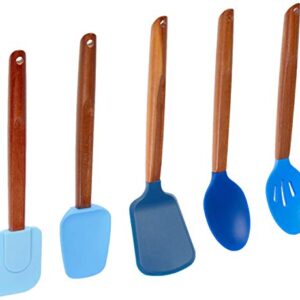 Fox Run Silicone Cooking Utensil Set, 3.5 x 3.5 x 14.5, Multicolored