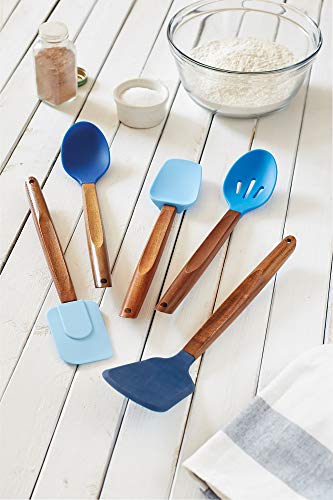 Fox Run Silicone Cooking Utensil Set, 3.5 x 3.5 x 14.5, Multicolored