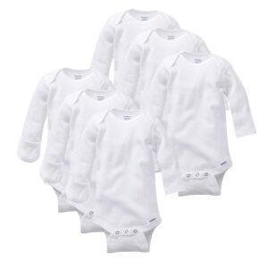 gerber unisex baby multi-pack long-sleeve onesies bodysuit mitten cuff sizes 6-pack mitten cuff preemie