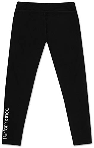 Calvin Klein Girls' Legacy Performance Leggings, Black Ck, 8-10