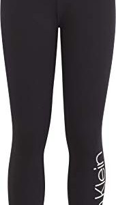 Calvin Klein Girls' Legacy Performance Leggings, Black Ck, 8-10