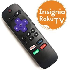 Insignia ROKU TV Remote w/Volume Control & TV Power Button for All Insignia Roku TV NO Pairing NOT for Roku Player (Box) NOT for Roku Stick!!