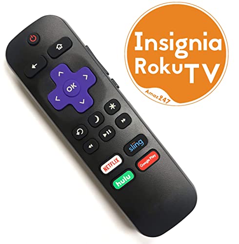 Insignia ROKU TV Remote w/Volume Control & TV Power Button for All Insignia Roku TV NO Pairing NOT for Roku Player (Box) NOT for Roku Stick!!