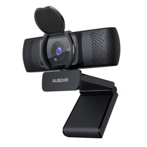 ausdom 4k webcam, autofocus webcam with microphone, privacy cover, plug and play usb computer web camera for pro streaming/online teaching/video calling/zoom/skype (black-4k)