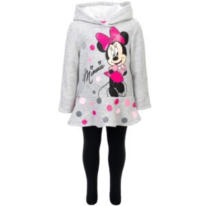 Disney Minnie Mouse Infant Baby Girls Pullover Fleece Hoodie & Leggings Heather Grey 24 Months