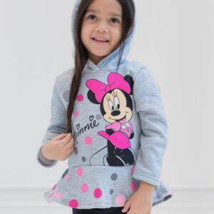 Disney Minnie Mouse Infant Baby Girls Pullover Fleece Hoodie & Leggings Heather Grey 24 Months