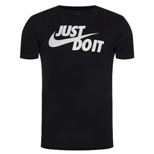 Nike Men's Sportswear Tee Just Do It Swoosh, Black/White, Medium