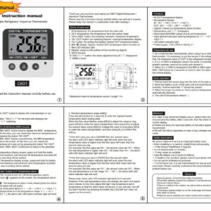 Fridge Freezer Thermometer Max/Min Memory LXSZRPH High & Low Temperature Alarms Settings with LED Indicator Digital Refrigeration Thermometer with Magnetic,Stander (WhiteMeter2pack)