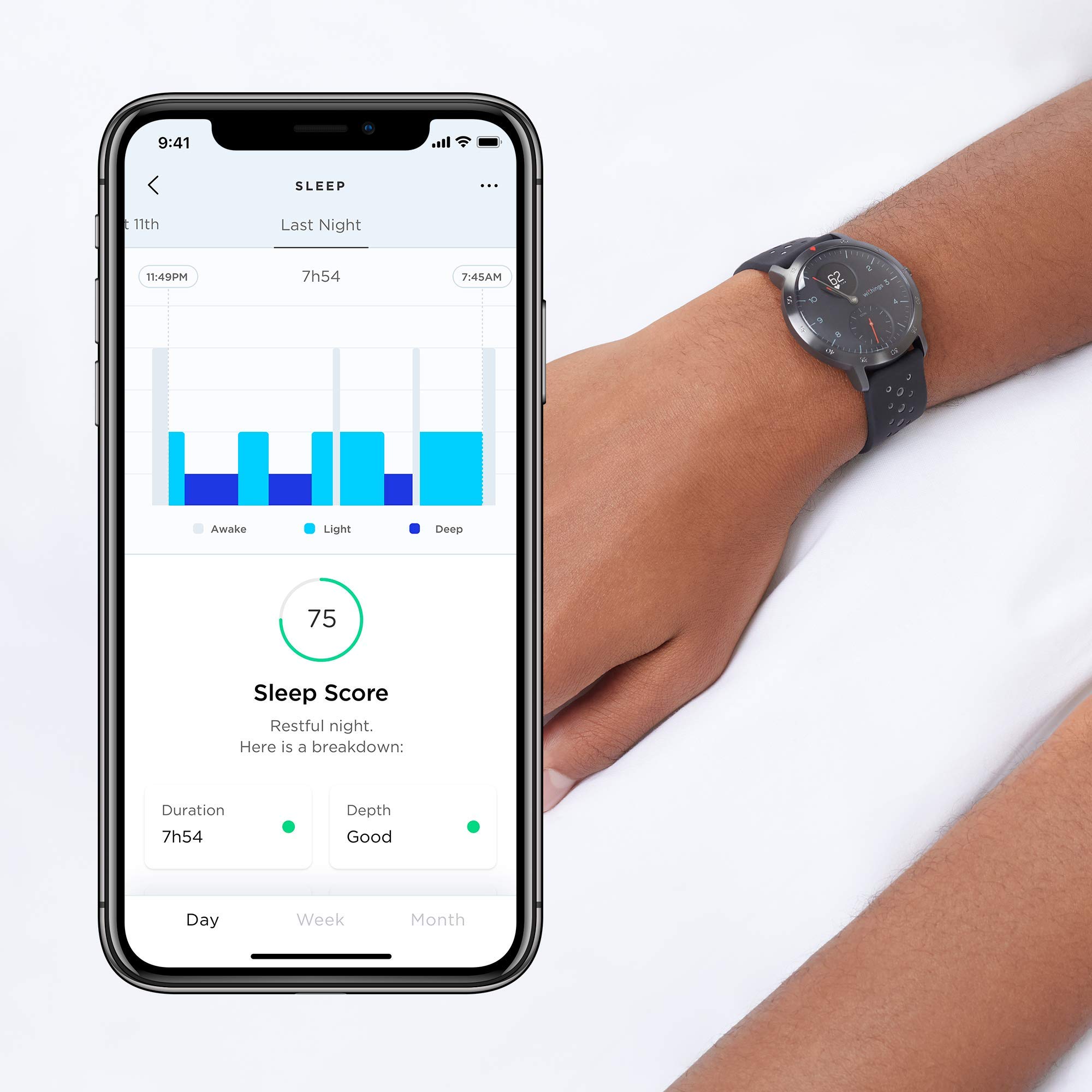 Withings Steel HR Sport Hybrid Smartwatch (40mm) - Activity, Sleep, Fitness and Heart Rate Tracker with Connected GPS, Smart Notifications, Water Resistant with 25-day battery life