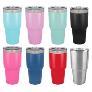 SUMMER IS A STATE OF MIND Blue 30 oz Tumbler With Straw and Slide Top Lid | Stainless Steel Travel Mug | Compare To Yeti Rambler