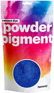 hemway grout dye pigment concrete colour powder render mortar pointing powdered brick toner (3.6oz / 100g, metallic sapphire blue)