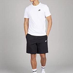 Men's Nike Sportswear Club T-Shirt, Nike Shirt for Men with Classic Fit, White/Black, M