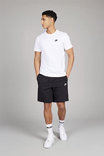 Men's Nike Sportswear Club T-Shirt, Nike Shirt for Men with Classic Fit, White/Black, M