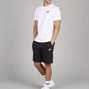 Men's Nike Sportswear Club T-Shirt, Nike Shirt for Men with Classic Fit, White/Black, M