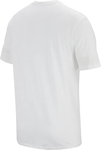 Men's Nike Sportswear Club T-Shirt, Nike Shirt for Men with Classic Fit, White/Black, M