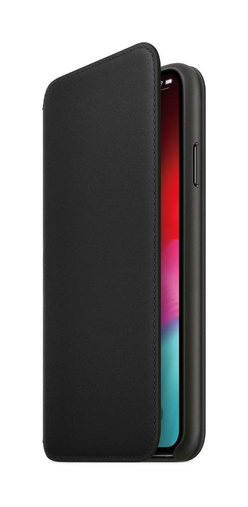 Apple iPhone Xs Max Leather Folio Case - Black