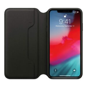 Apple iPhone Xs Max Leather Folio Case - Black