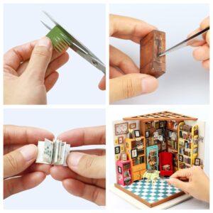 Rolife 1:20 Miniature House Kits-Tiny House Kit-DIY Miniature Dollhouse Kits for Adults-Model Building Craft Kits-Hobbies Gifts for Women and Men