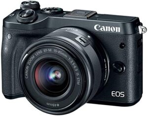 canon eos m6 (black) ef-m 15-45mm f/3.5-6.3 is stm lens kit (renewed)