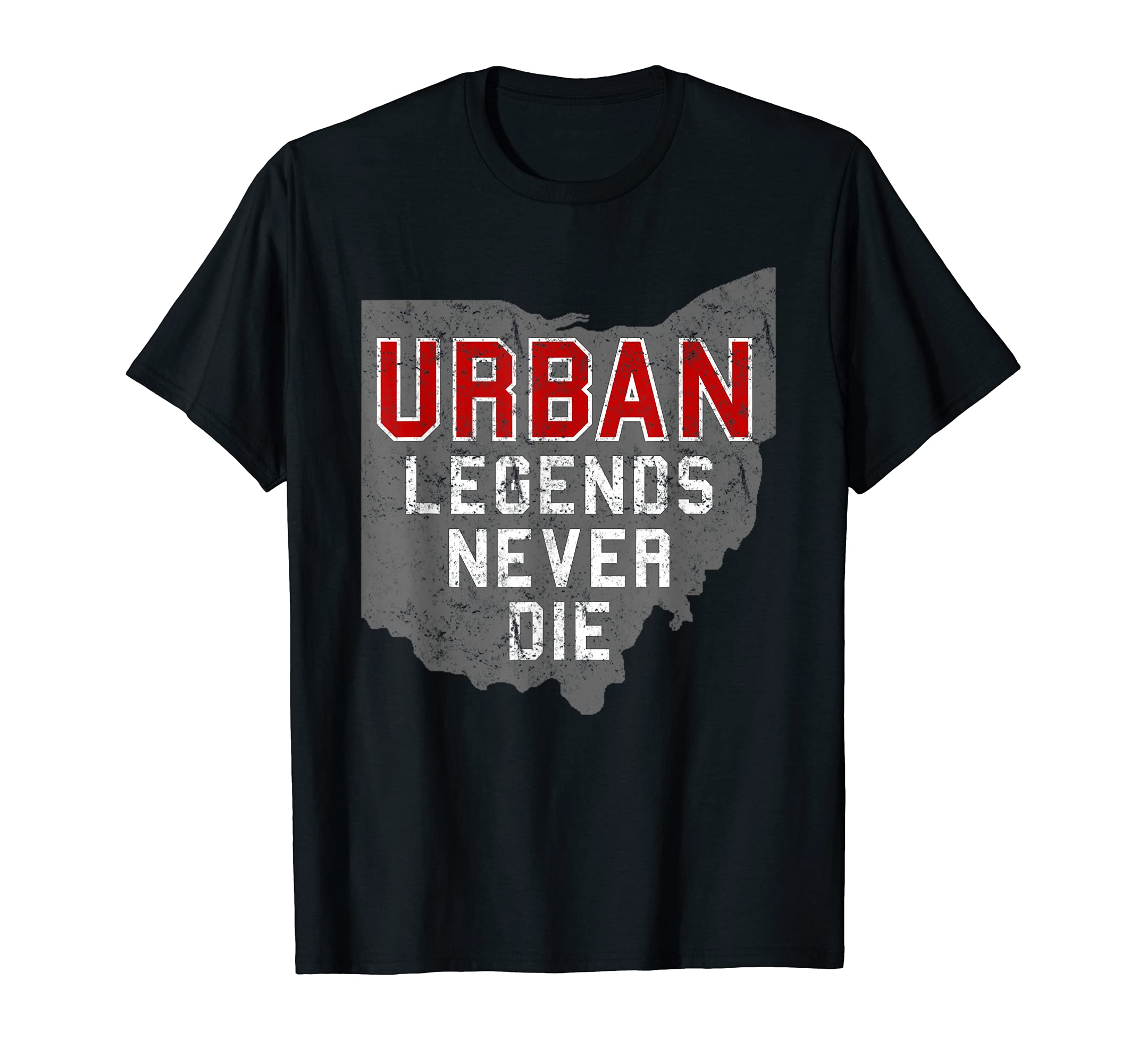 Urban Legends Never Die State of Ohio Distressed T-Shirt