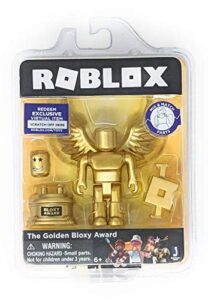 roblox gold collection the golden bloxy award single figure pack with exclusive virtual item code