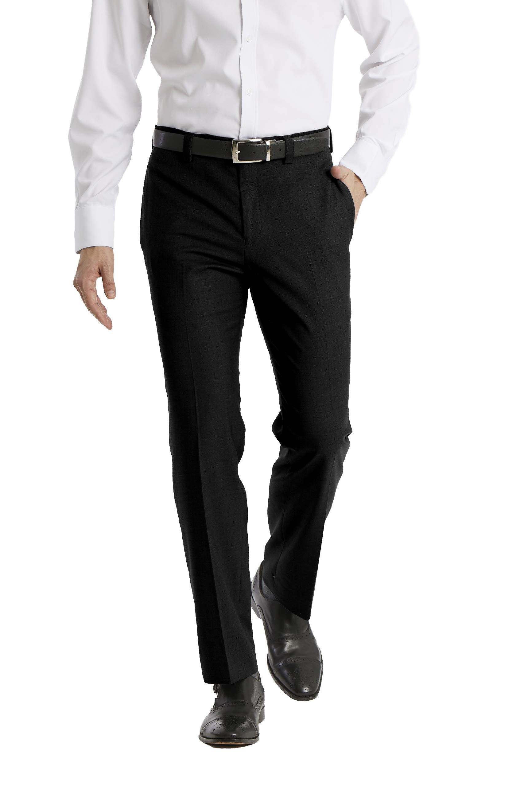 Calvin Klein Men Modern Fit Dress Pant, Black, 30W x 34L