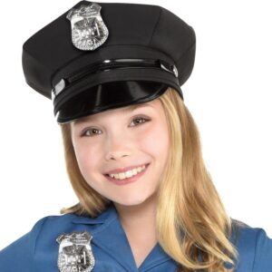 Party City Officer Cutie Cop Costume for Girls - Includes Dress, Hat, Belt, Glovelettes, & Handcuffs - Costumes for Halloween, Birthday Parties & Themed Event